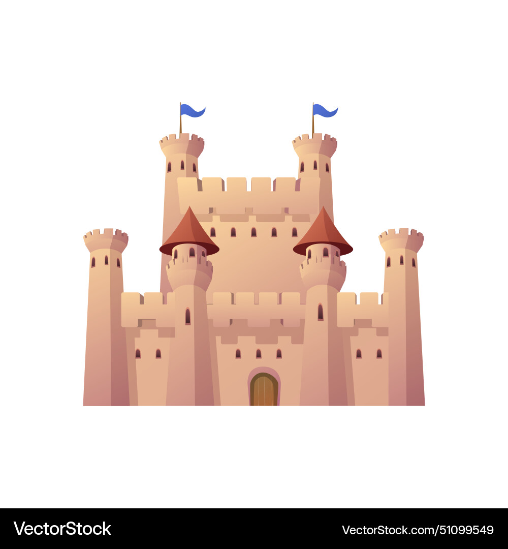 Majestic medieval castle Royalty Free Vector Image