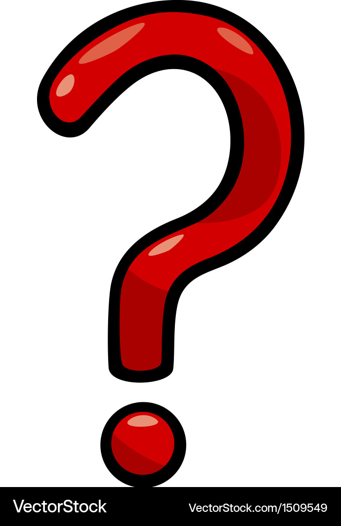 Red Question Mark Cartoon Clip Art Royalty Free Vector Image
