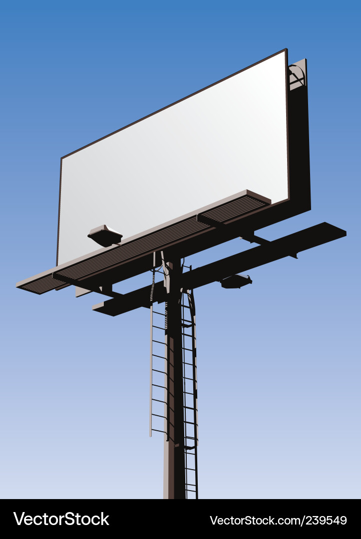 Roadside Billboard Sign Royalty Free Vector Image