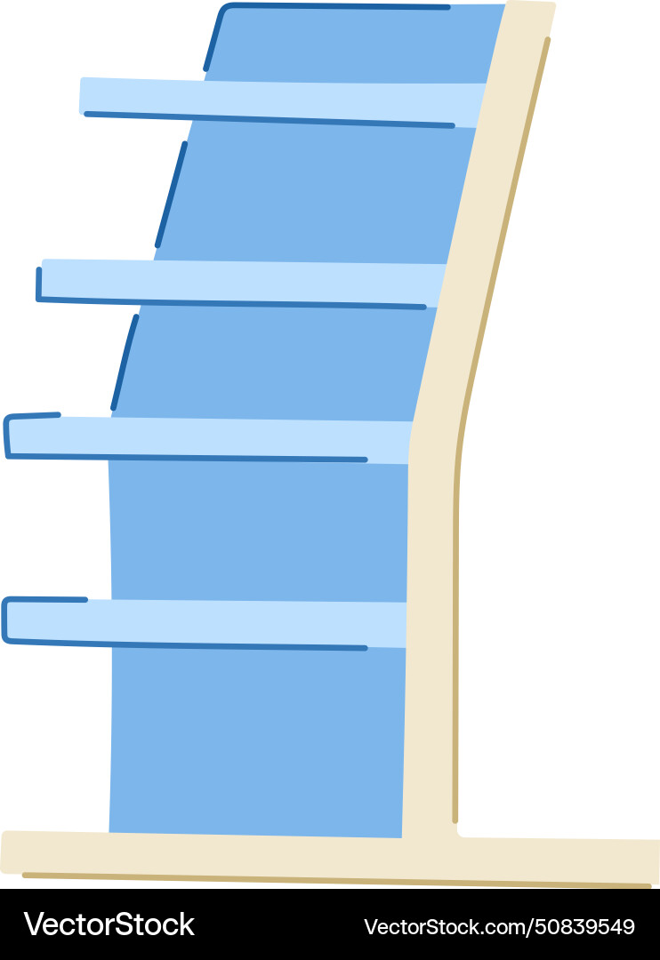 Store magazine rack cartoon Royalty Free Vector Image