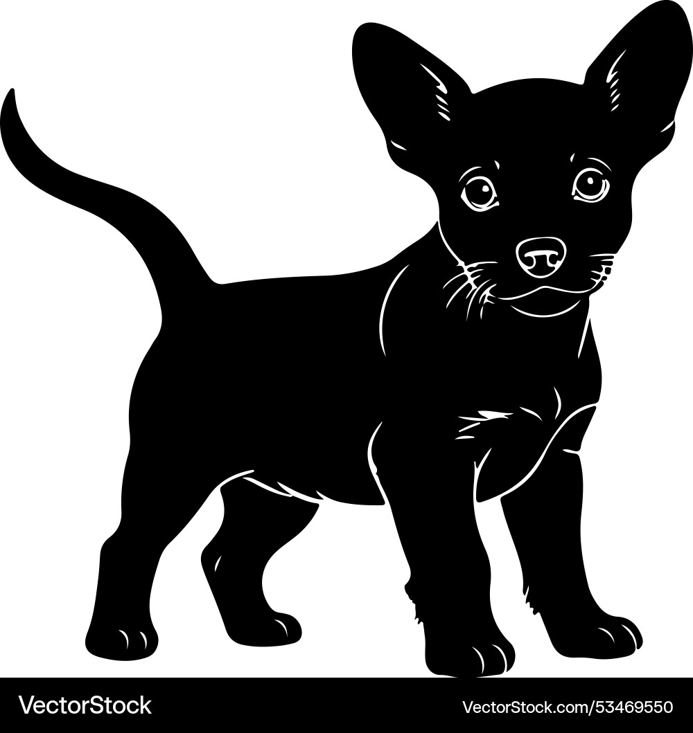 Cute puppy engraving Royalty Free Vector Image
