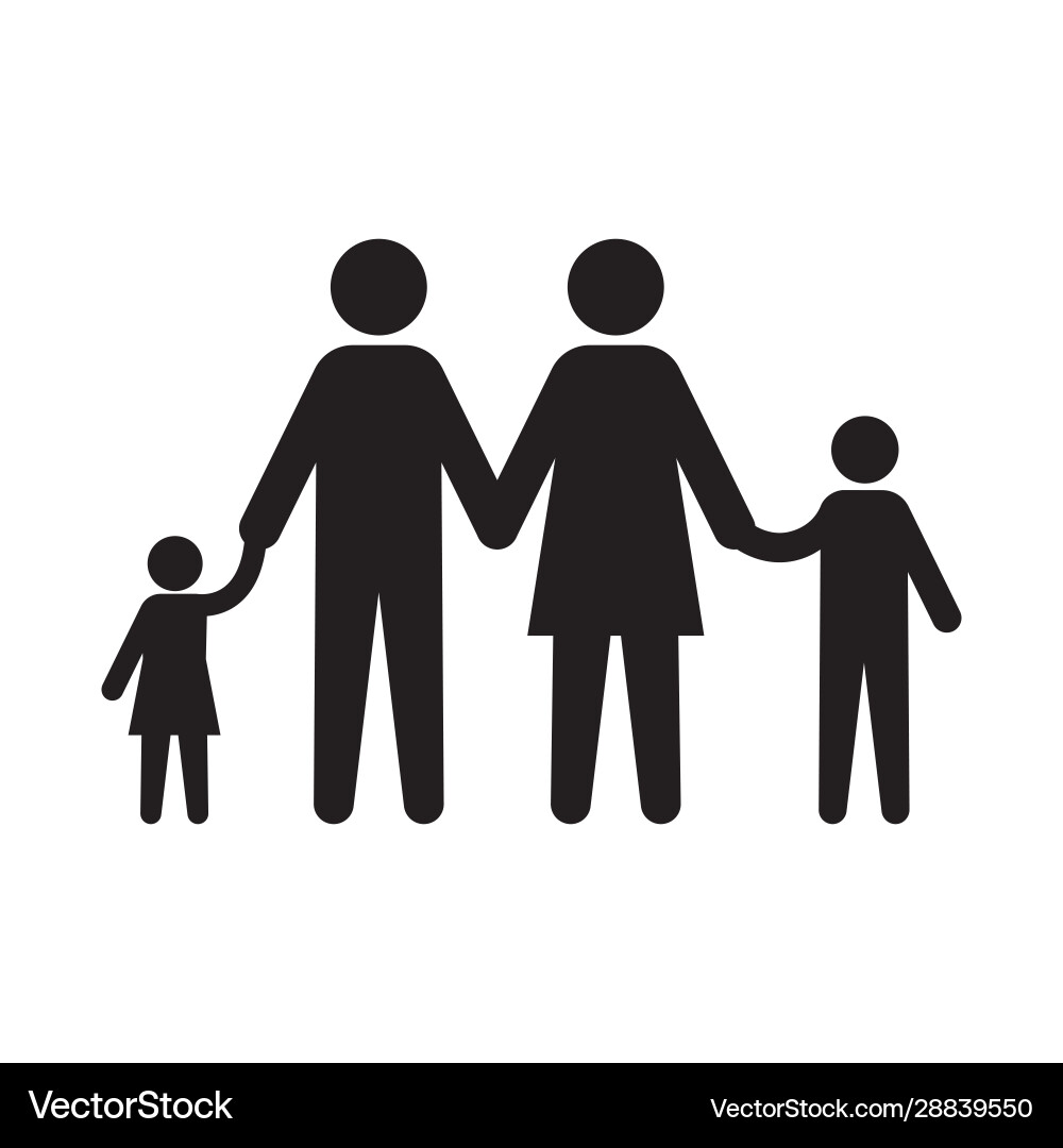 Family icon on white background Royalty Free Vector Image