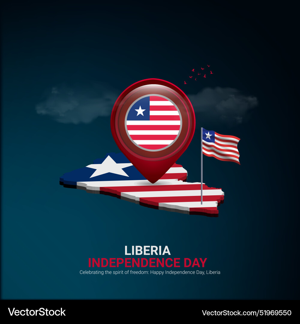 Liberia independence day creative ads design Vector Image