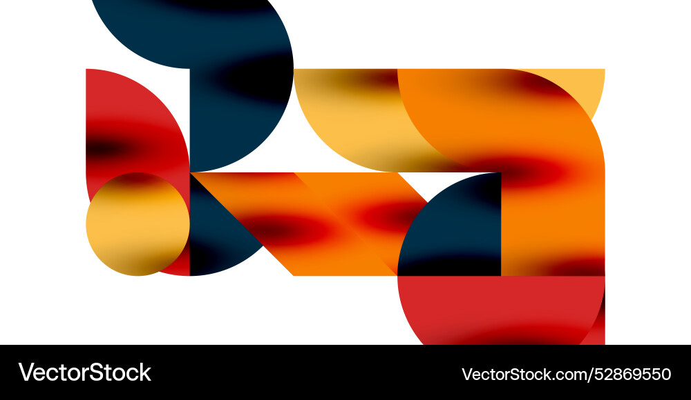 Tech minimal circular shapes geometric art Vector Image