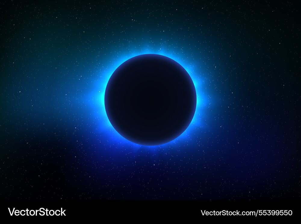 Total solar eclipse Royalty Free Vector Image - VectorStock