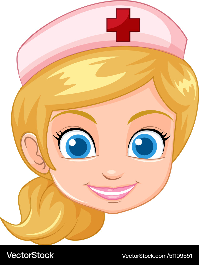 A smiling blonde nurse Royalty Free Vector Image