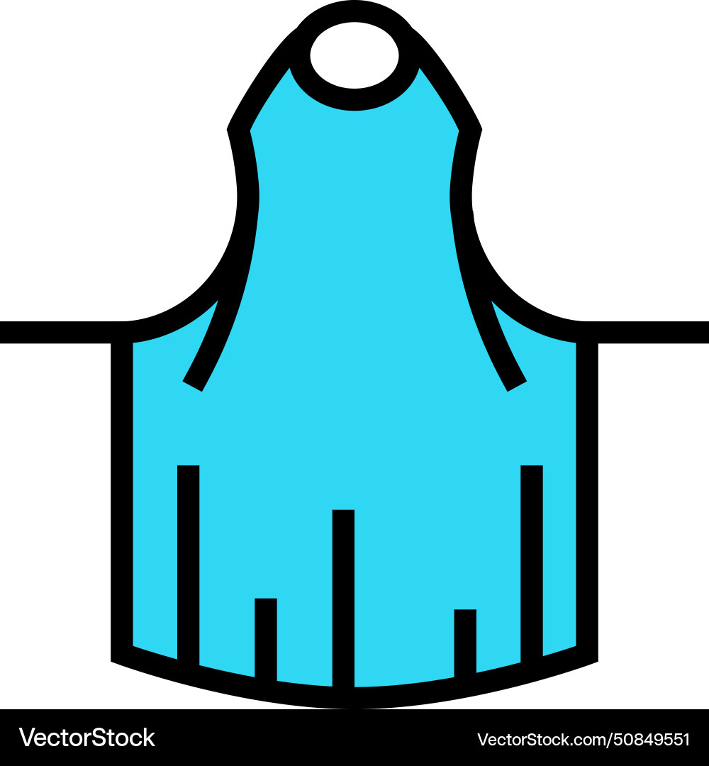Apron ppe protective equipment color icon Vector Image
