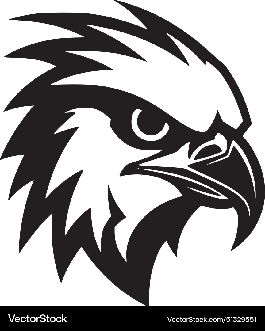 Falcon - black and white isolated icon Royalty Free Vector