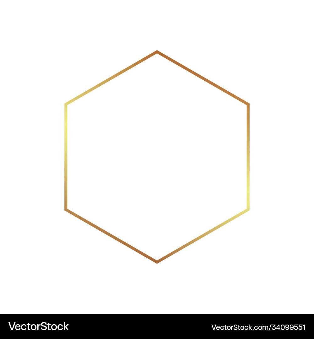 Gold frame border golden thin boarder Royalty Free Vector