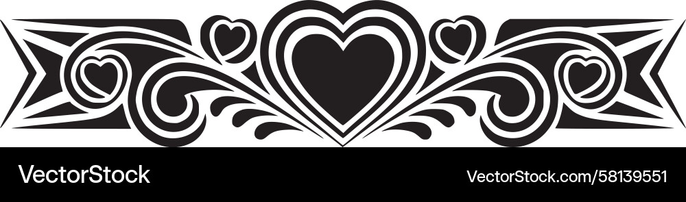 Intricate Heart Border Royalty Free Vector Image