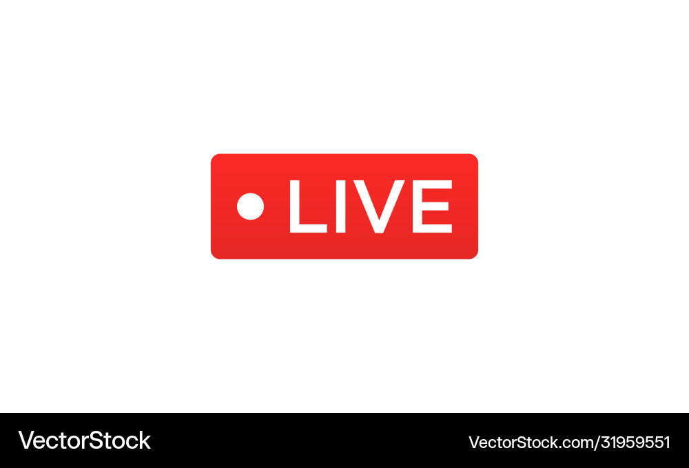 Live Stream Icon Button Royalty Free Vector Image