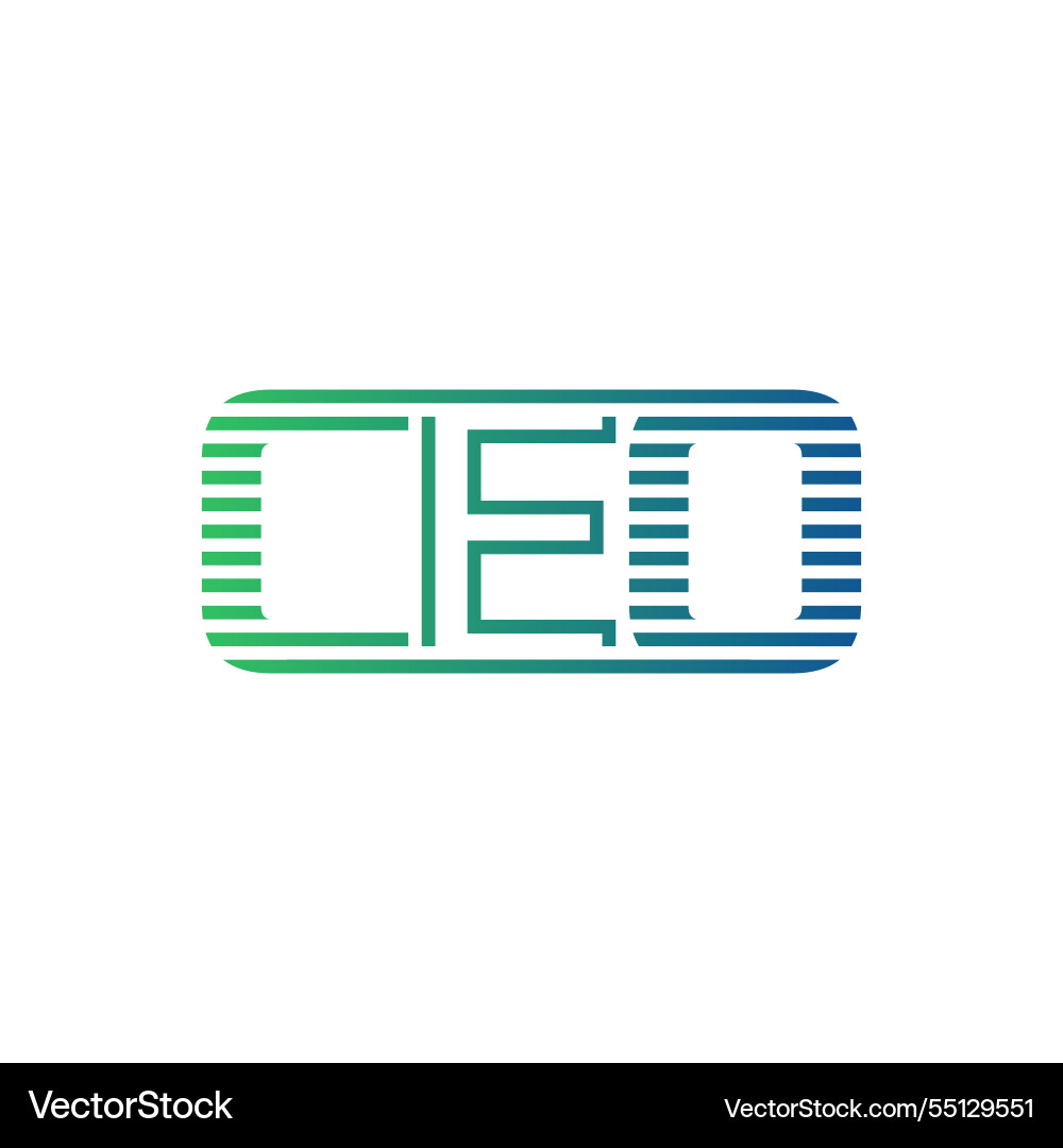 Modern ceo logo design letter minimalist Vector Image