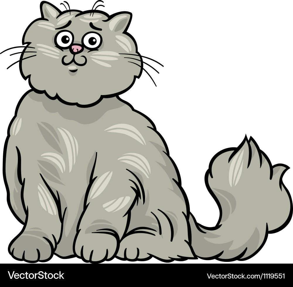 Persian cat cartoon Royalty Free Vector Image - VectorStock