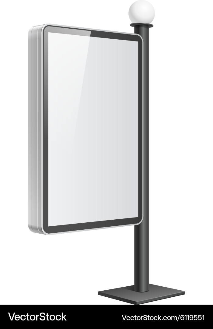 Realistic light box template on white background Vector Image