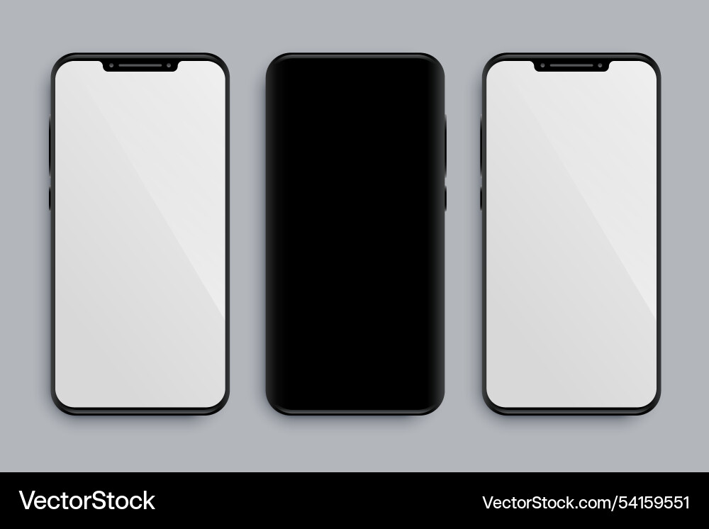 Realistic smartphone mockup with front and back Vector Image