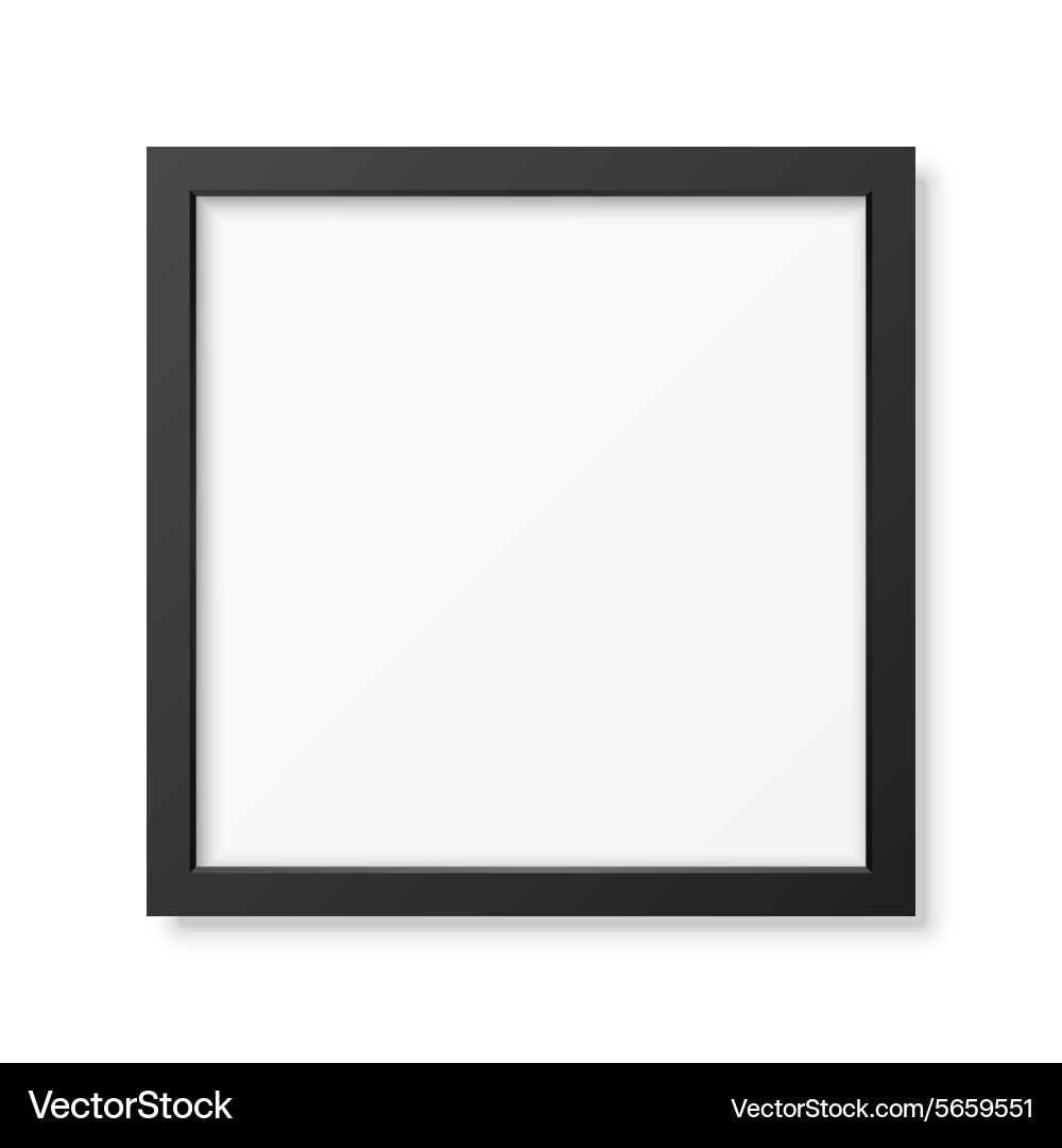 Realistic square black frame Royalty Free Vector Image