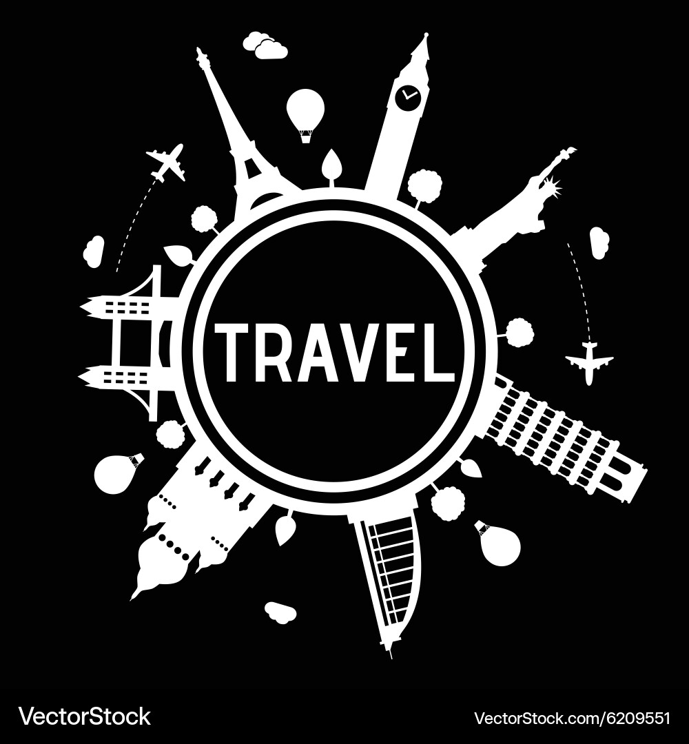 Travel and tourism logo Royalty Free Vector Image