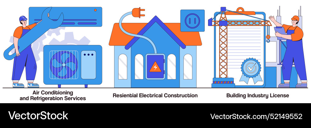 Air conditioning and refrigeration services Vector Image