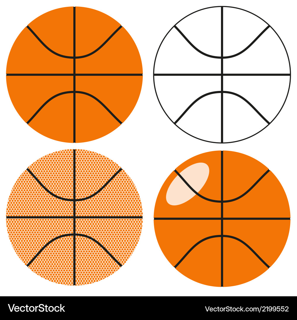Basketball ball set Royalty Free Vector Image - VectorStock