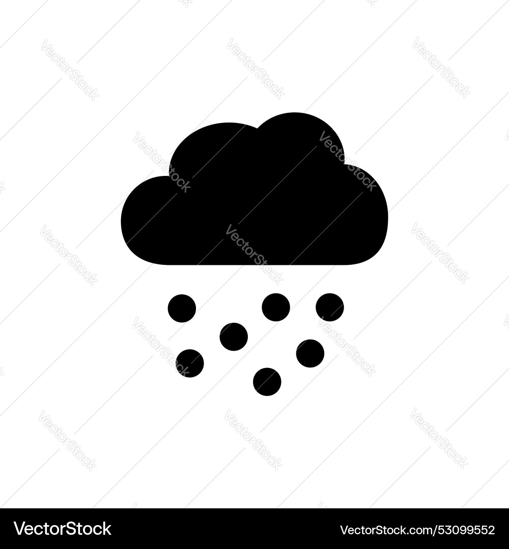 Cloud hail icon isolated on white background Vector Image