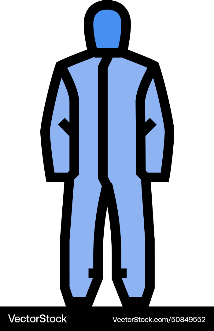 Coveralls ppe protective equipment color icon Vector Image