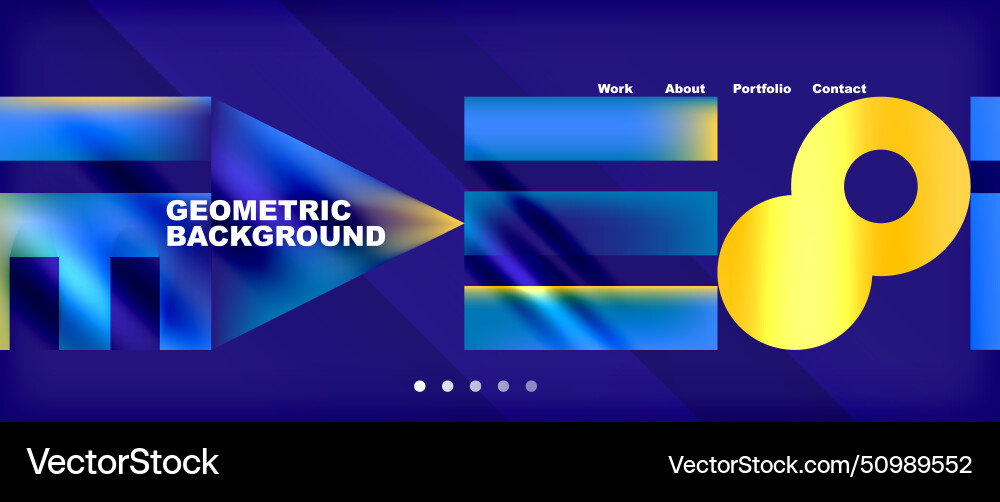 Electric blue and yellow shapes on display device Vector Image