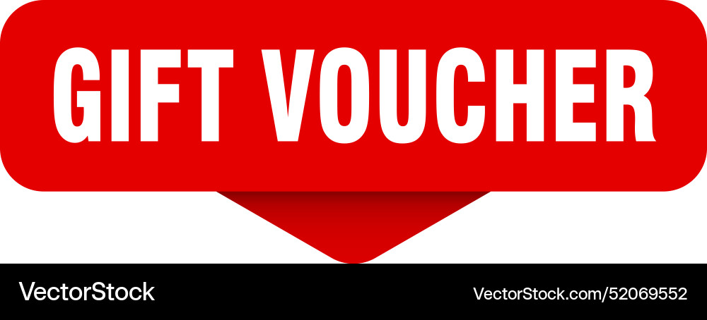 Gift voucher sticker sign Royalty Free Vector Image