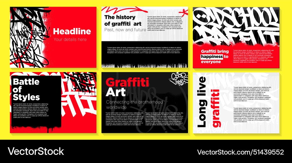 Graffiti design templates Royalty Free Vector Image