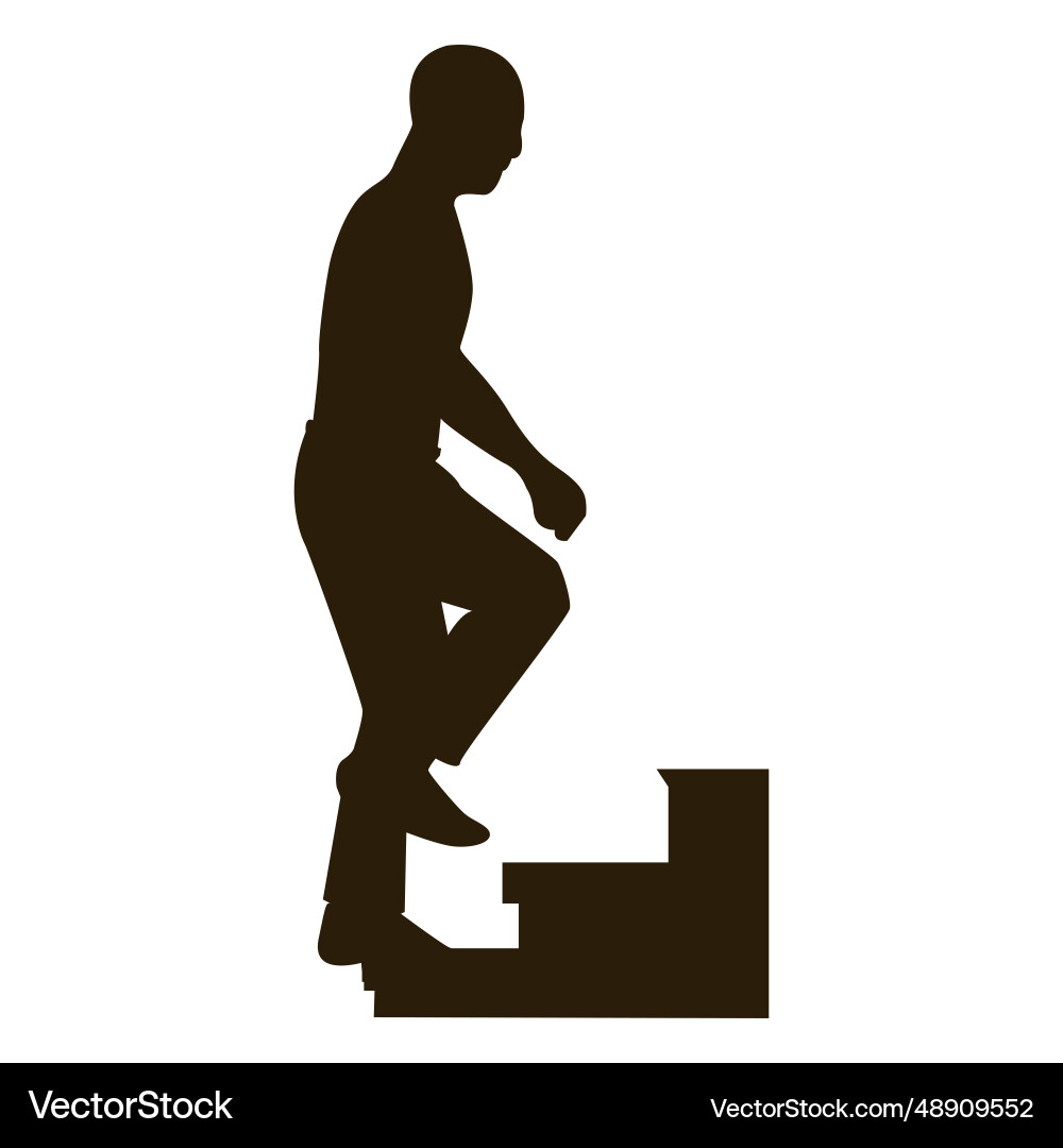 Man climbing stairs sequence Royalty Free Vector Image