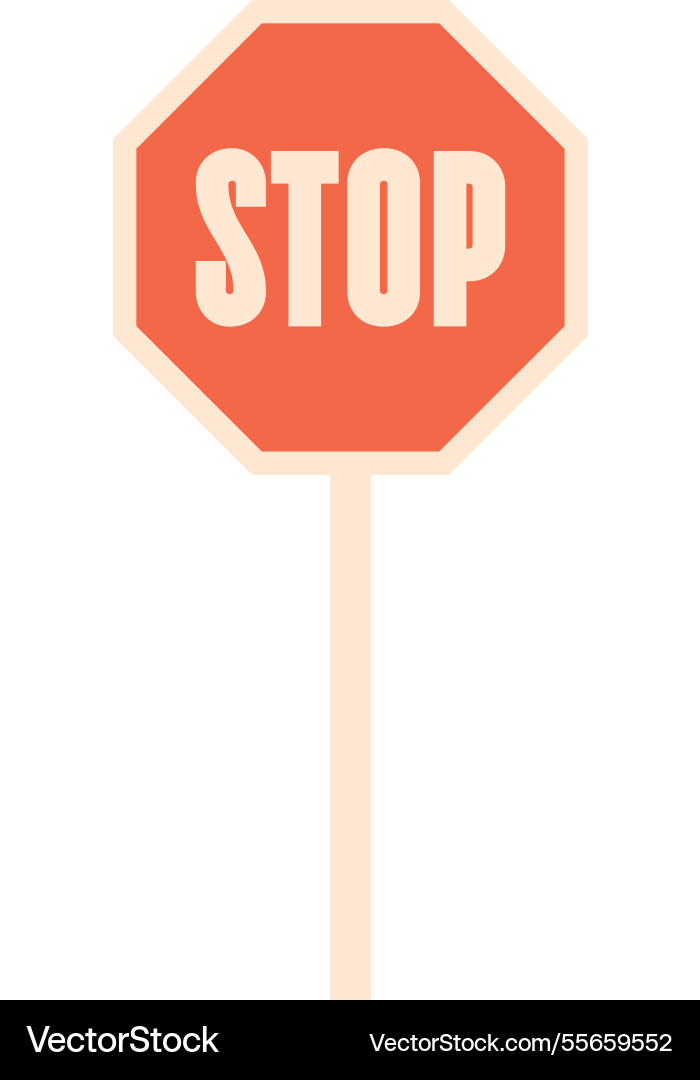 Street road stop sign Royalty Free Vector Image
