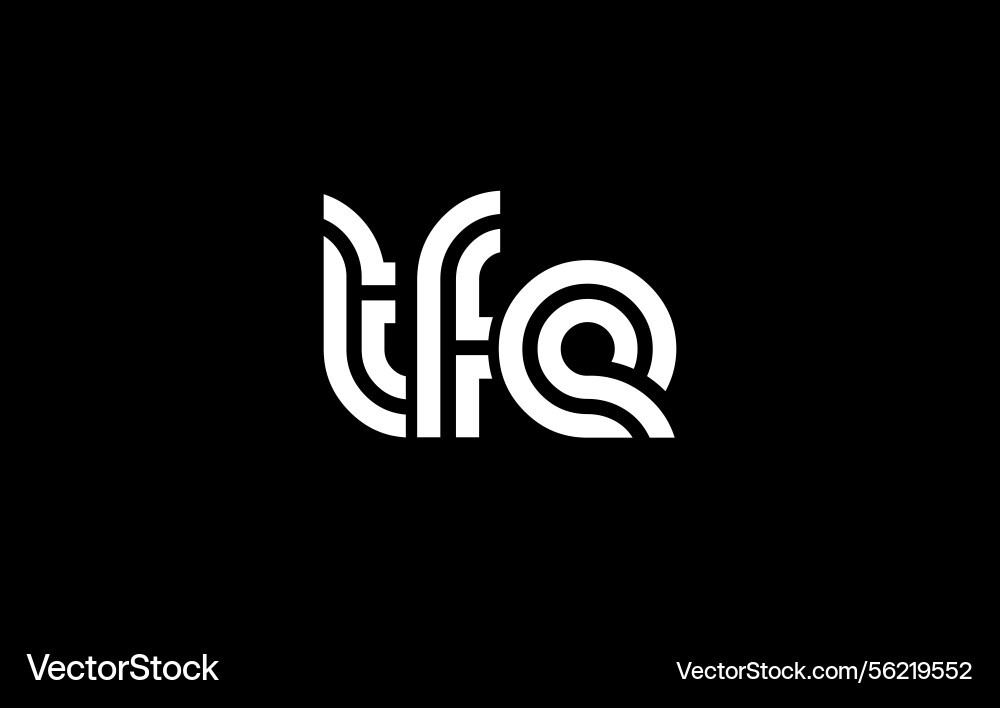Tfe creative unique modern letter logo design Vector Image