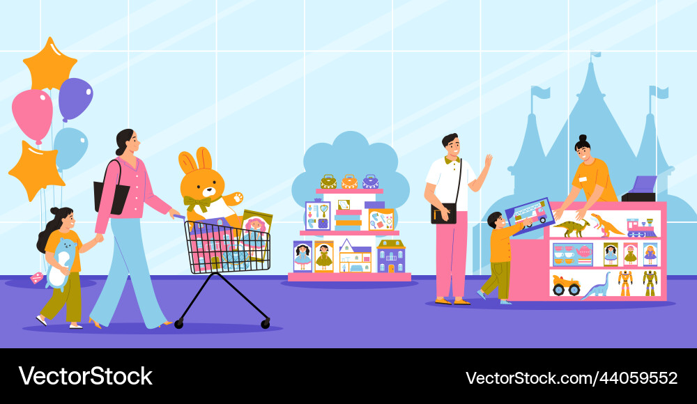Toy shop Royalty Free Vector Image - VectorStock