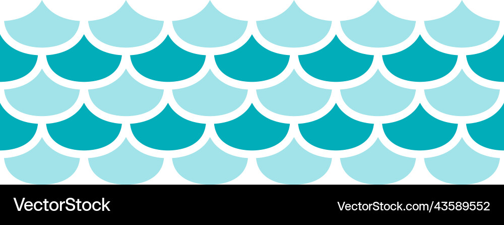 Water surface stylized ocean waves blue shape Vector Image