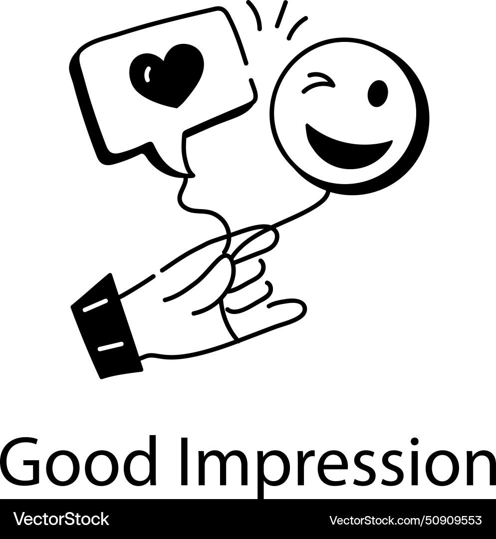 Good impression Royalty Free Vector Image - VectorStock