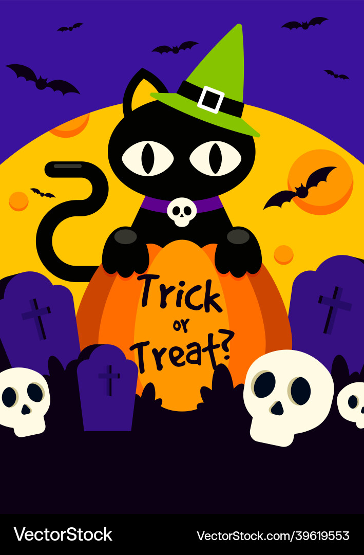 Happy halloween party template design background Vector Image