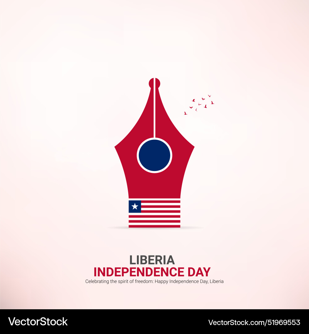Liberia independence day creative ads design Vector Image