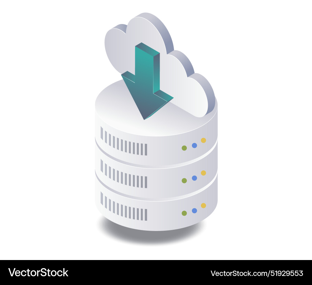 Managing database systems in cloud servers Vector Image Managing database systems in cloud servers Vector Image