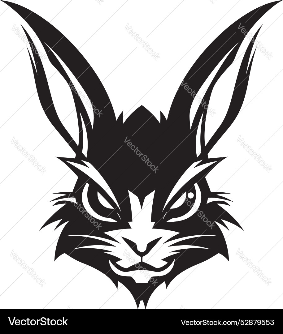 Modern rabbit badge of distinction sleek rabbit Vector Image
