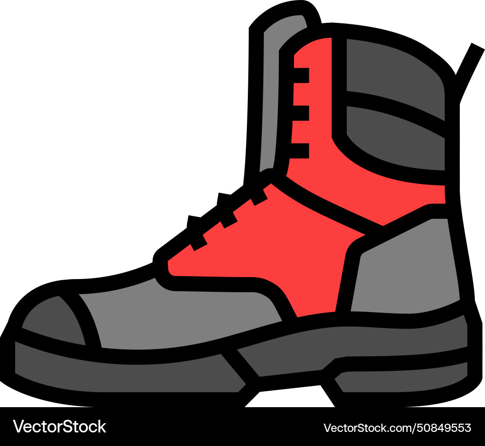 Safety boots ppe protective equipment color icon Vector Image