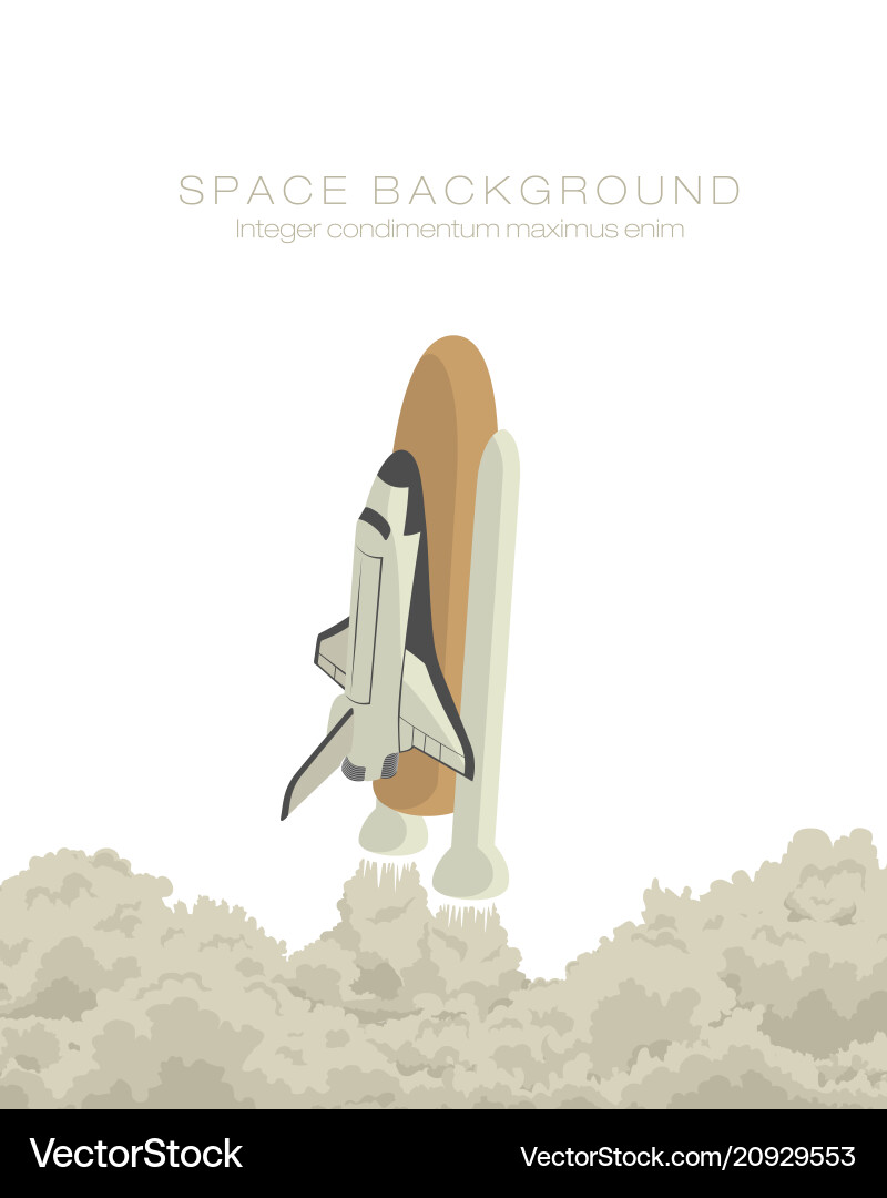 Space Shuttle Launch Royalty Free Vector Image