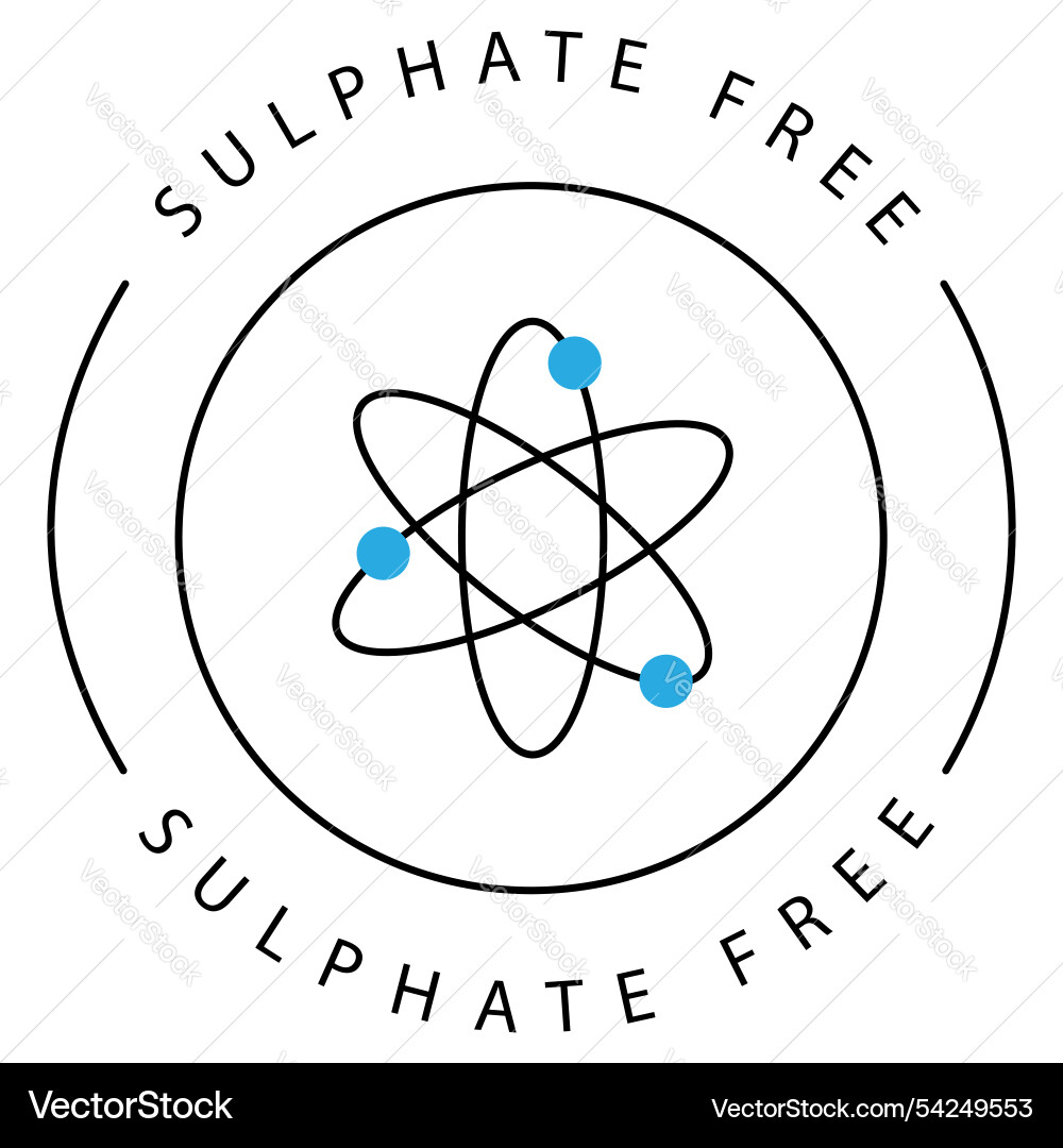 Sulfate-free label clean icon design Royalty Free Vector