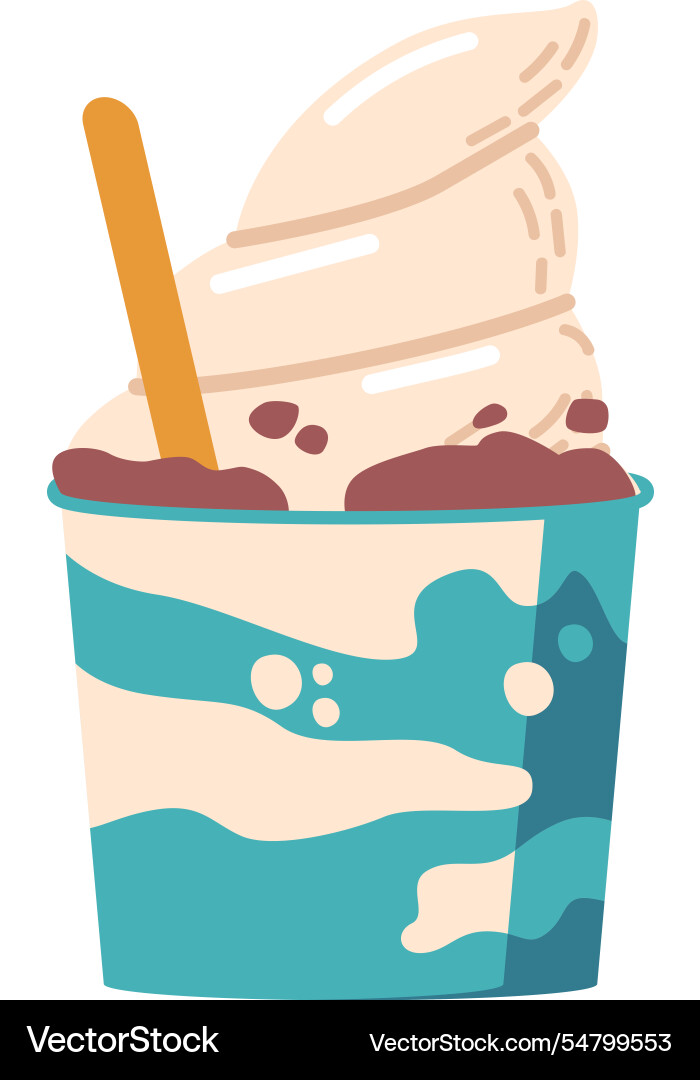 Sweet ice-cream cup Royalty Free Vector Image - VectorStock