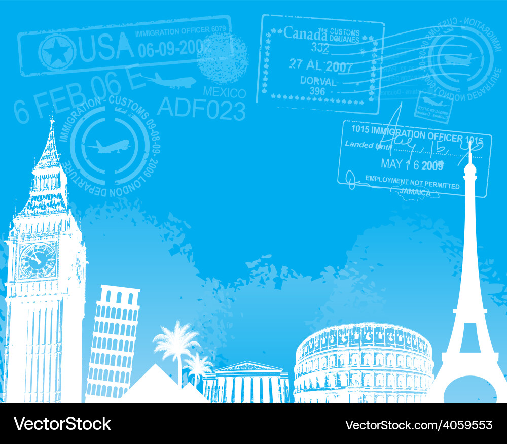 Travel europe background Royalty Free Vector Image