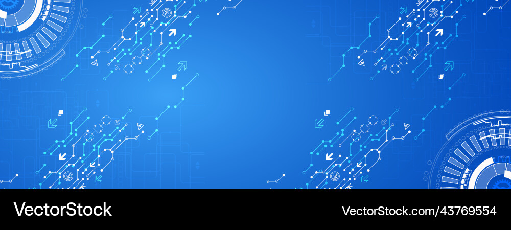 Abstract technology concept circuit board high Vector Image