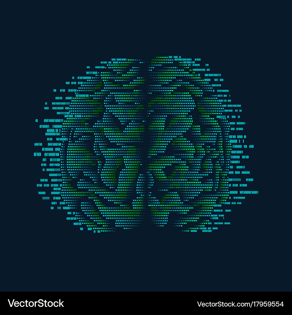 Digital brain Royalty Free Vector Image - VectorStock
