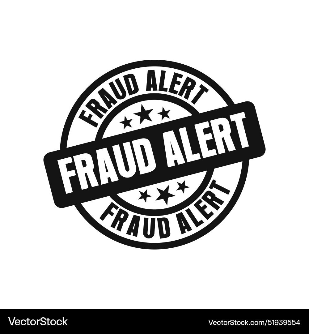 Fraud alert icon logo sign outline Royalty Free Vector Image