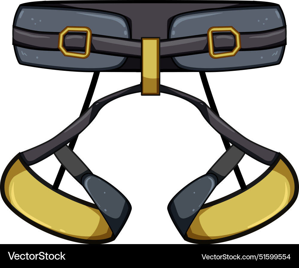 Gear climbing harnesses cartoon Royalty Free Vector Image
