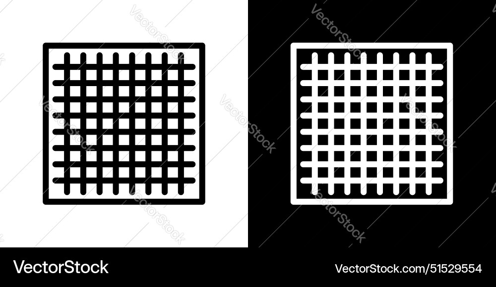 Grid icon set coordinate symbol in black filled Vector Image