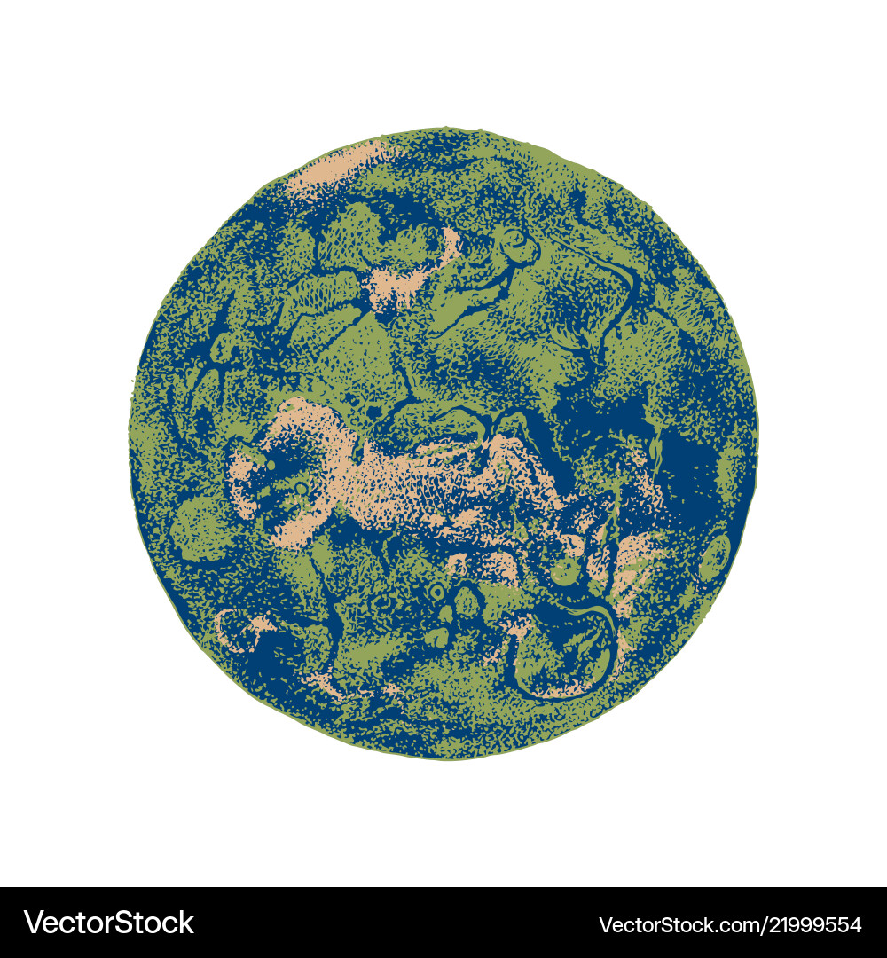 Hand drawn venus planet Royalty Free Vector Image
