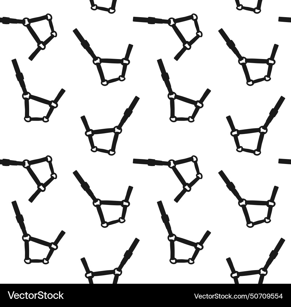 Seamless pattern of hand drawn horse halter Vector Image